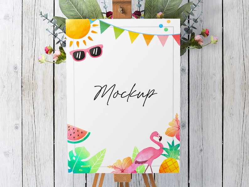 Pool Party Clipart - Watercolor Summer Instant Download - Tropical ...
