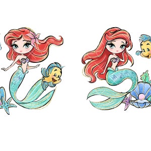 Ariel Clipart, Little Mermaid PNG, Underwater, Sebastian, Flounder ...
