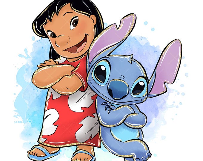 Lilo and Stitch PNG, Lilo and Stitch Clipart, Digital Product, Color ...