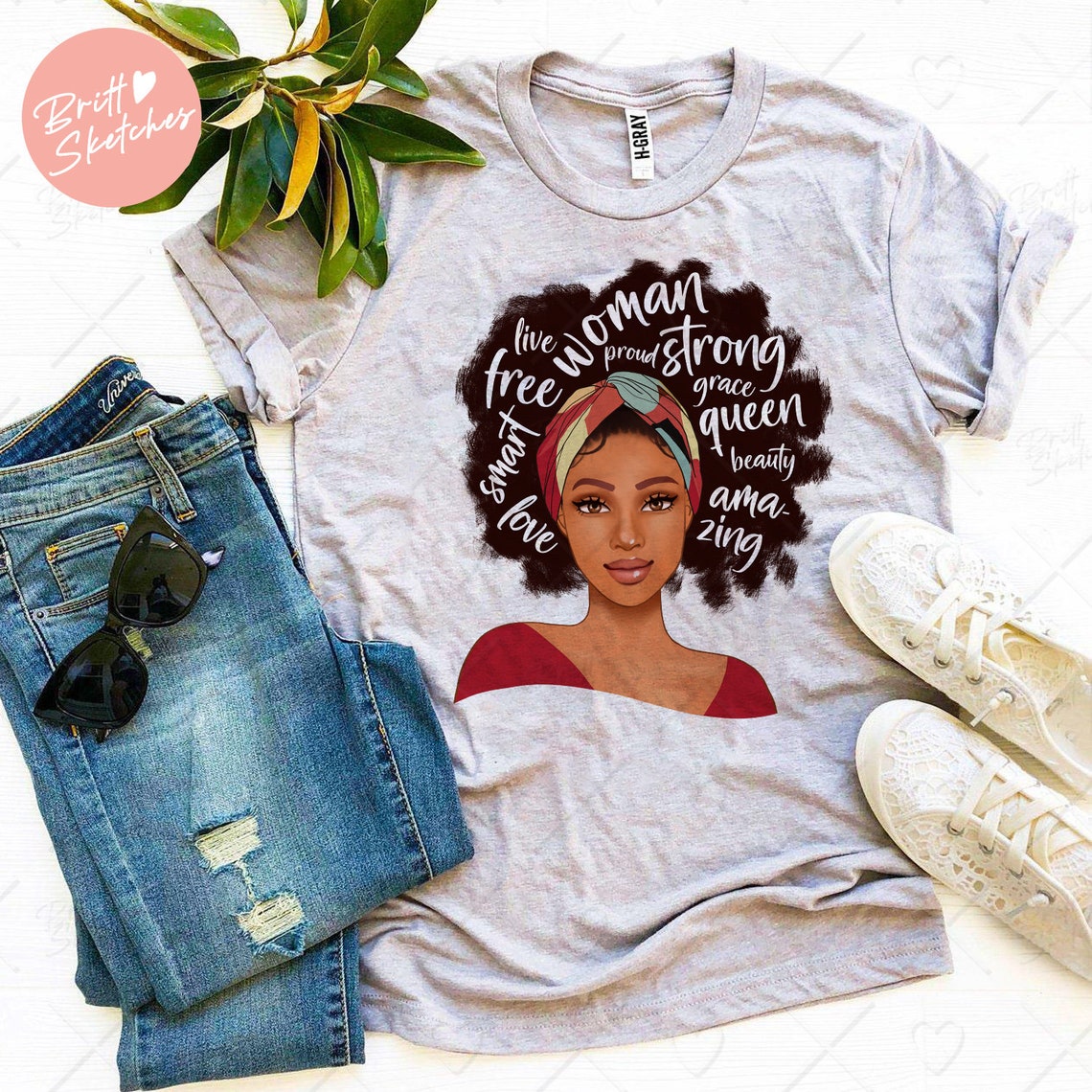 Black Woman Sublimation PNG Afro With Words Female - Etsy
