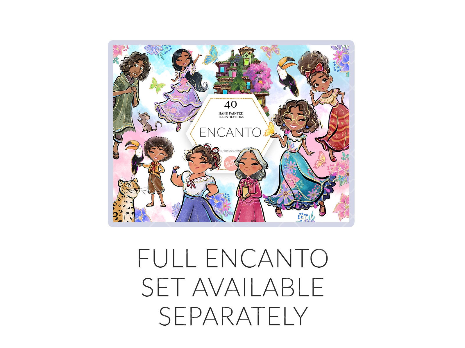 Encanto Clipart Julieta PNG Pepa Augustin Camilo Felix - Etsy UK