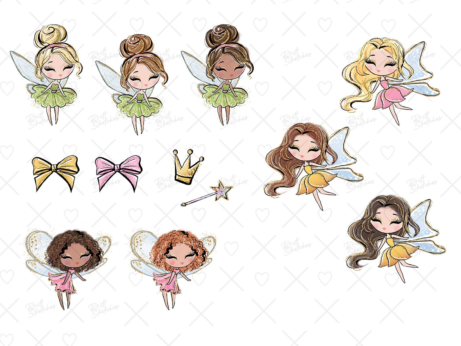 Garden Fairy Clipart Flower Fairies Spring Summer - Etsy