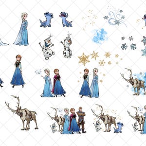 Elsa Clipart, Princess PNG, Frozen, Anna, Sven, Olaf, Kristoff, Bruni ...