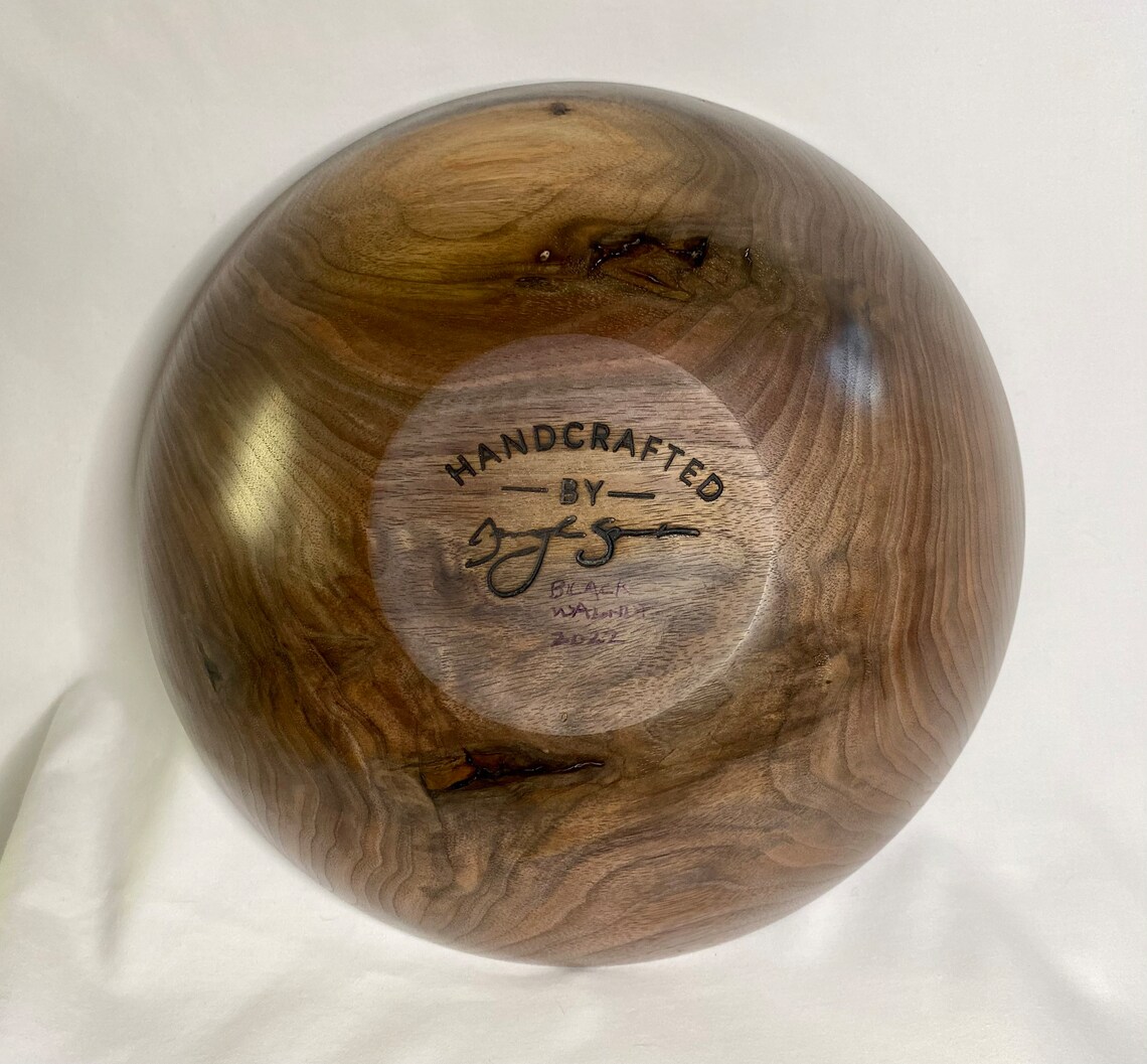 Hand Turned Black Walnut Bowl - Etsy