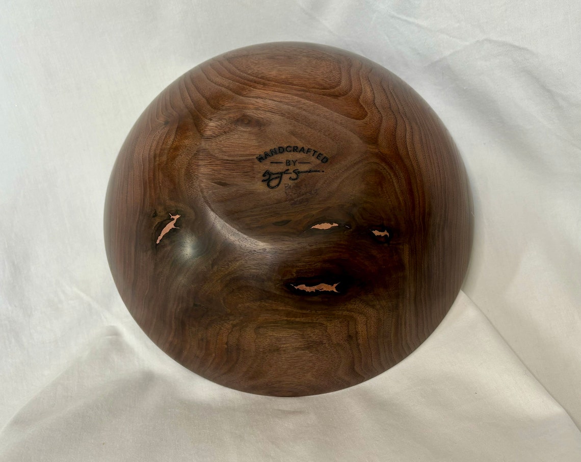 Hand Turned Black Walnut Bowl - Etsy