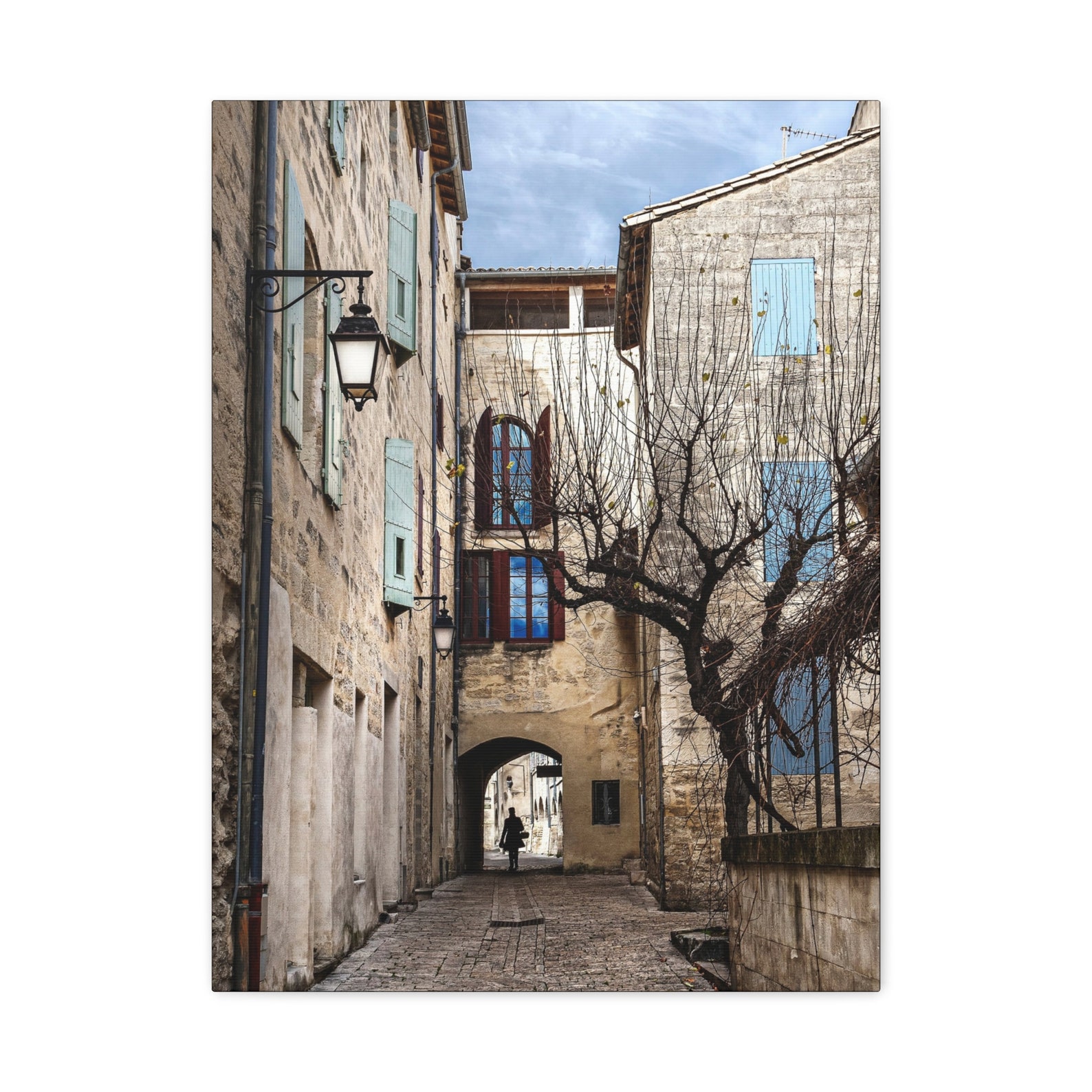 French Medieval Town of Uzes - Premium Matte Canvas, Photography Print ...