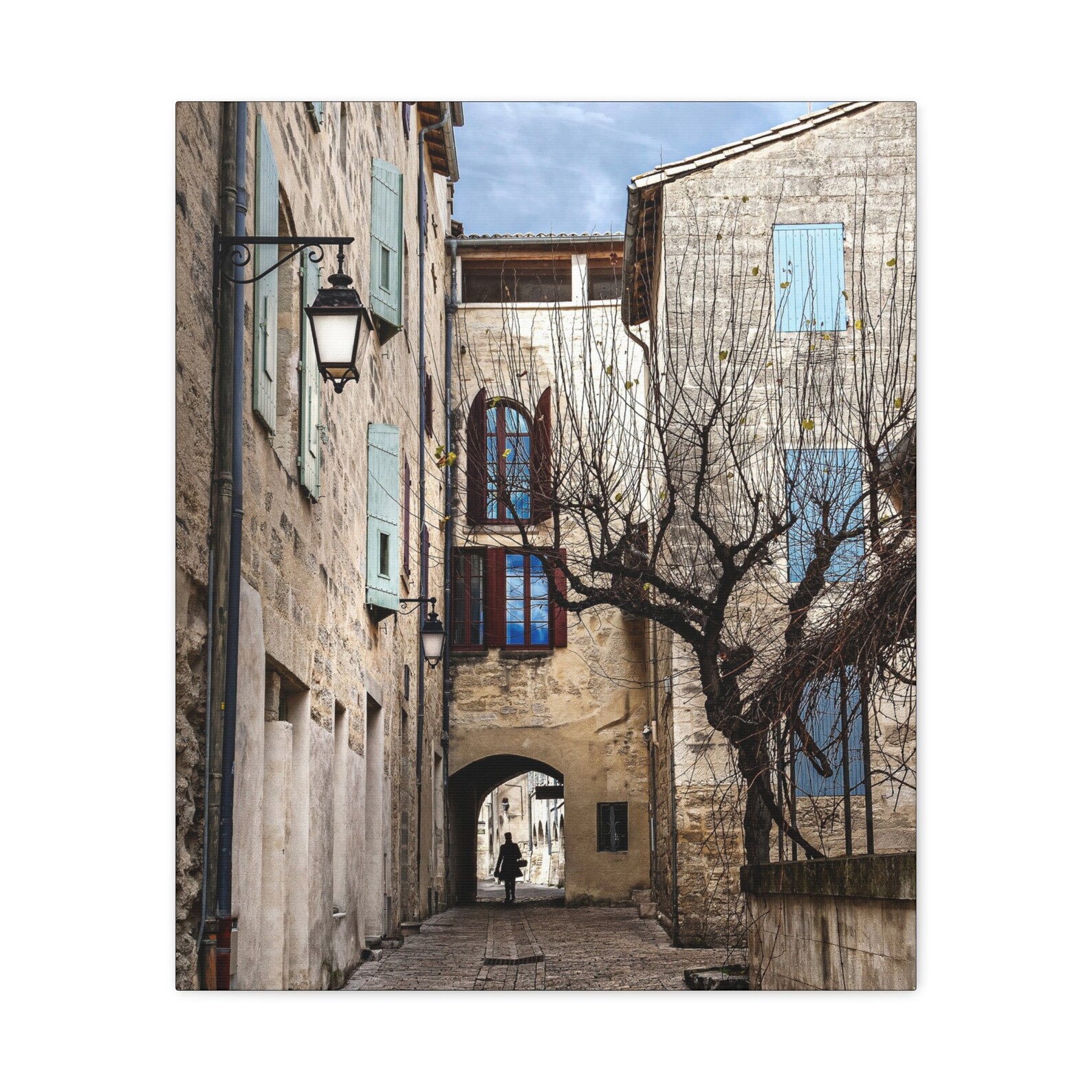 French Medieval Town of Uzes - Premium Matte Canvas, Photography Print ...