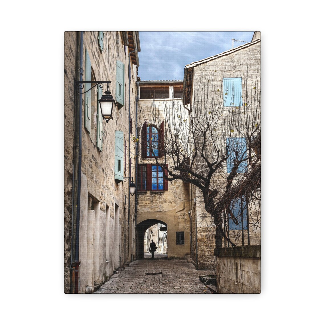 French Medieval Town of Uzes - Premium Matte Canvas, Photography Print ...