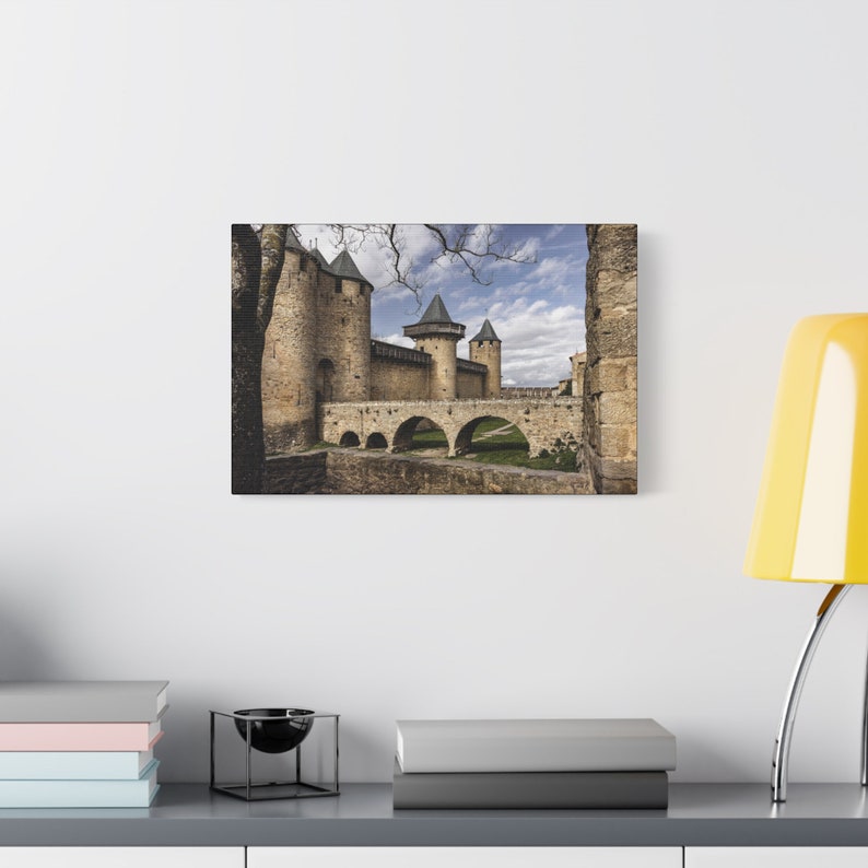 French Medieval Town of Carcassonne - Premium Matte Canvas, Photography ...