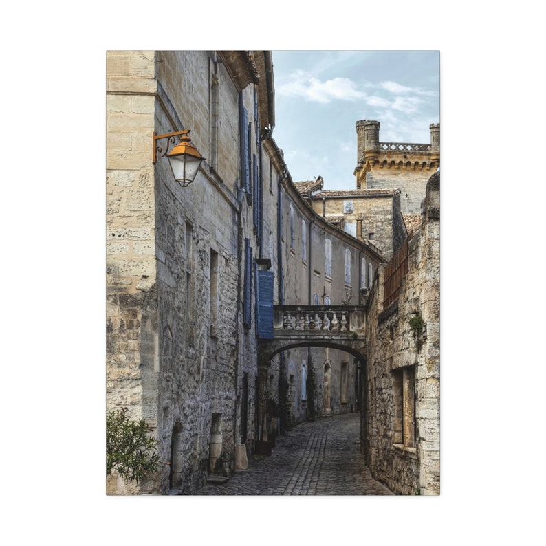 French Medieval Town of Uzes - Premium Matte Canvas, Photography Print ...
