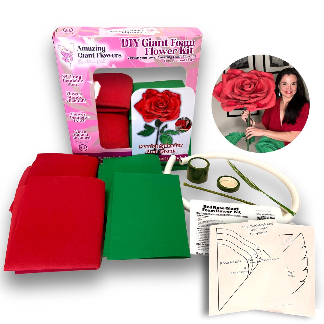 Giant Flower Kits, Diy Rose Flower Kit, Paper Flower Kits, Diy Rose ...