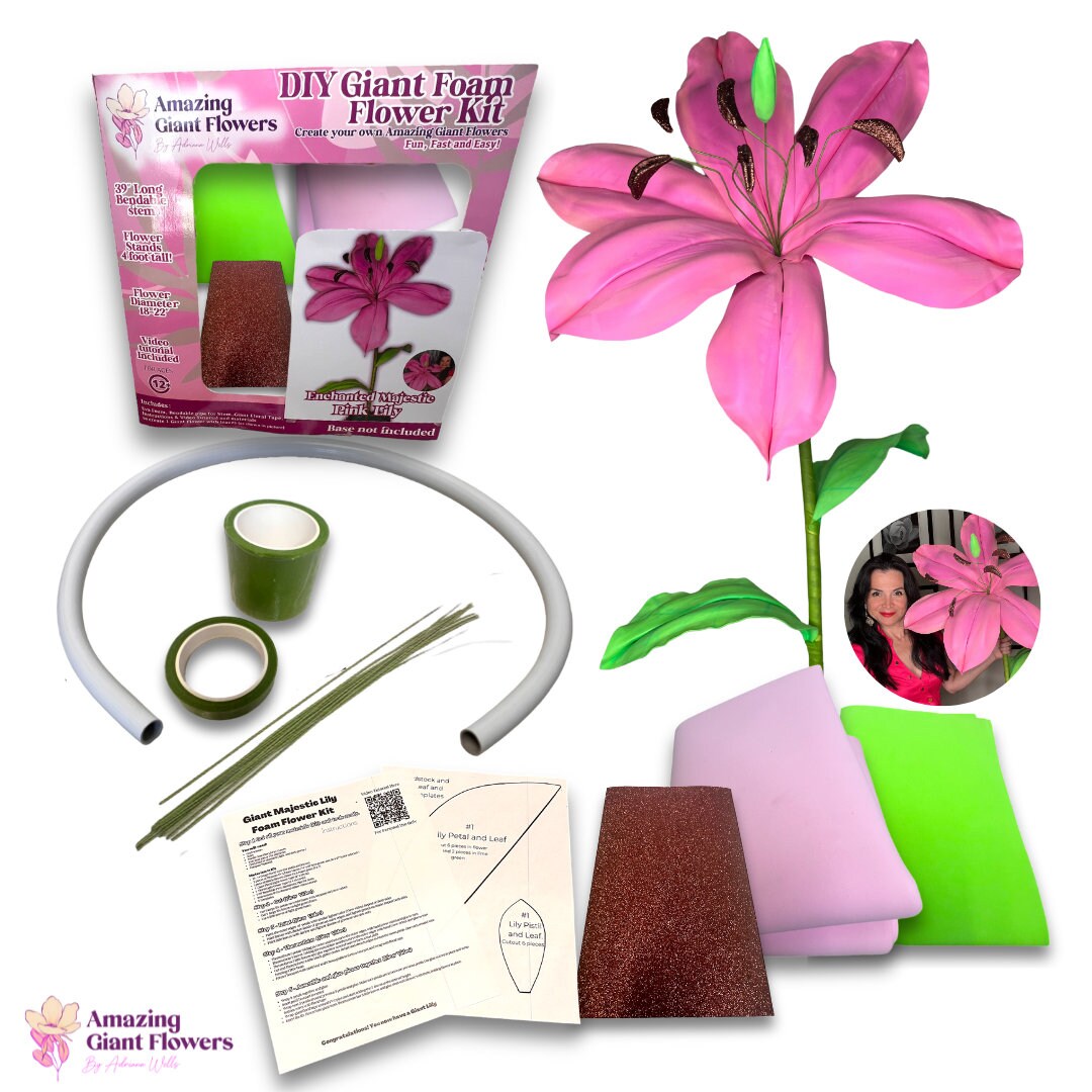 DIY Giant Pink Lily Flower Kit: Handcraft Home Decor - Etsy
