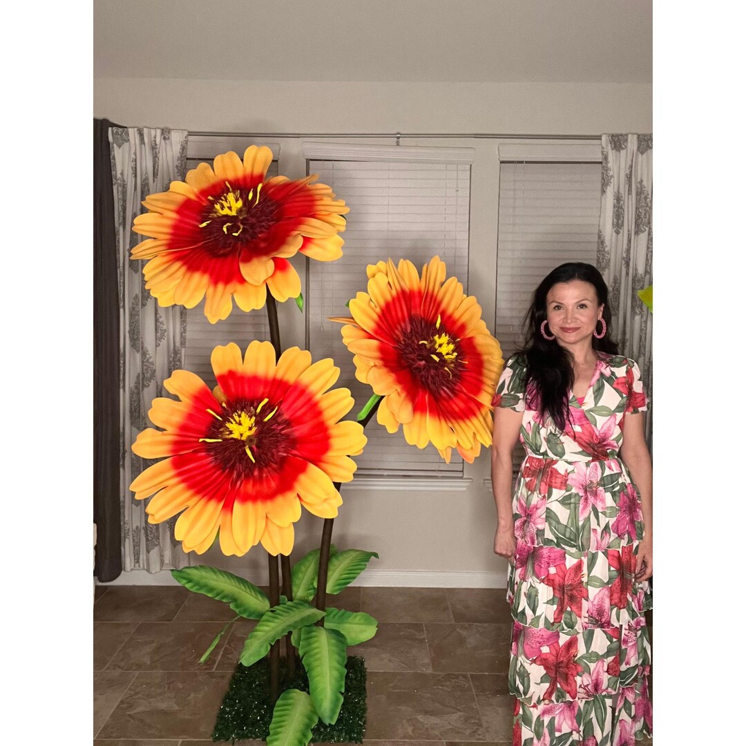 Giant Indian Pinwheel-indian Blanket Flower, Handmade Artificial Foam ...