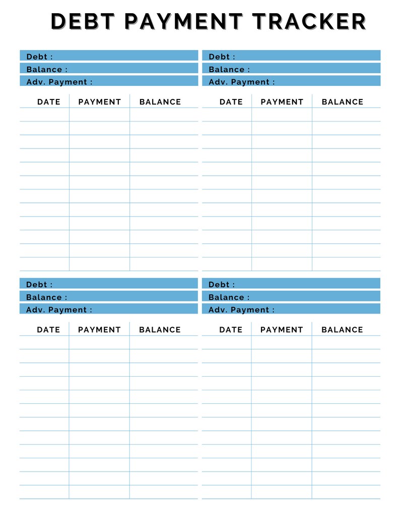 Debt Tracker Editable, Debt Payoff Tracker, Debt Snowball, Debt Tracker ...
