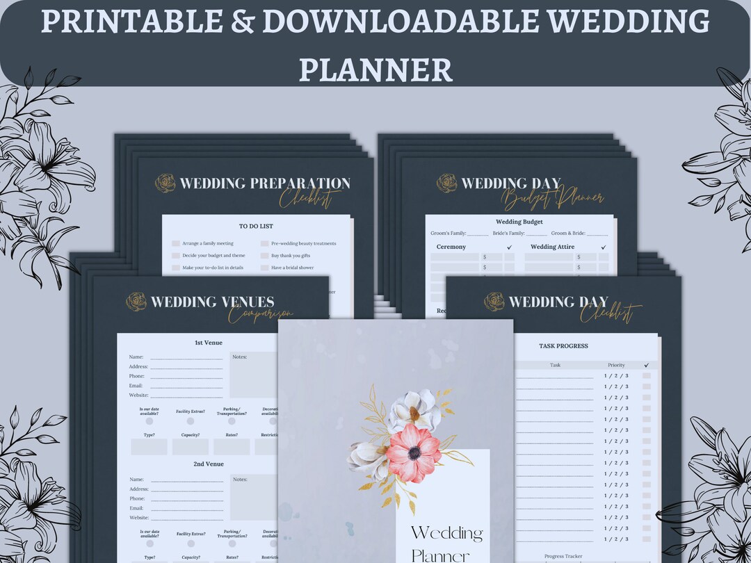 Wedding Planner Printable | Printable Wedding Planner Pages | Wedding ...