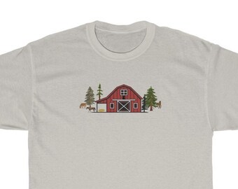 Red Barn Shirt - Etsy