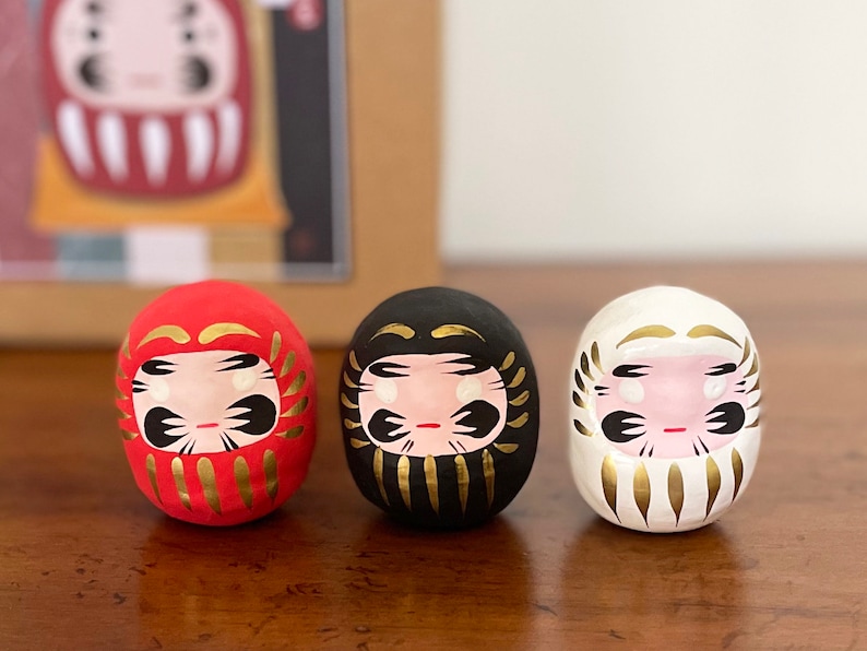 Daruma Doll, Japanese Good Luck Charm, Good Luck Gift, Desk Decor ...