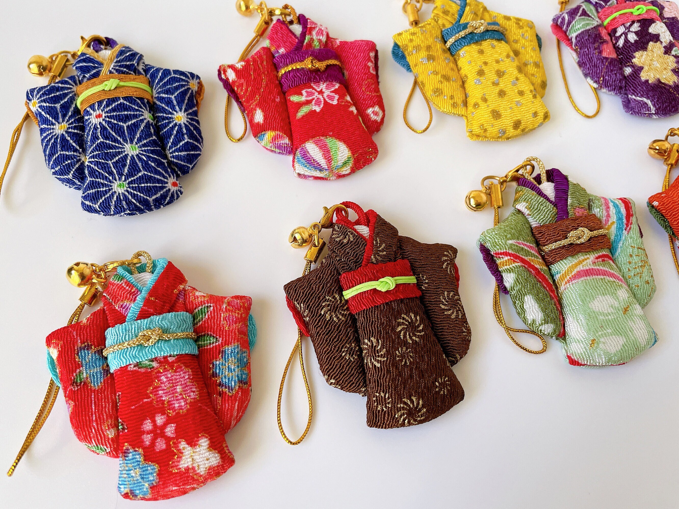 Japanese Kimono Charm, Kyoto Chirimen Fabric, Crepe Fabric, Japanese ...