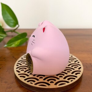 Pink Maneki Neko, Japanese Lucky Cat, Love and Romance, Feng Shui - Etsy