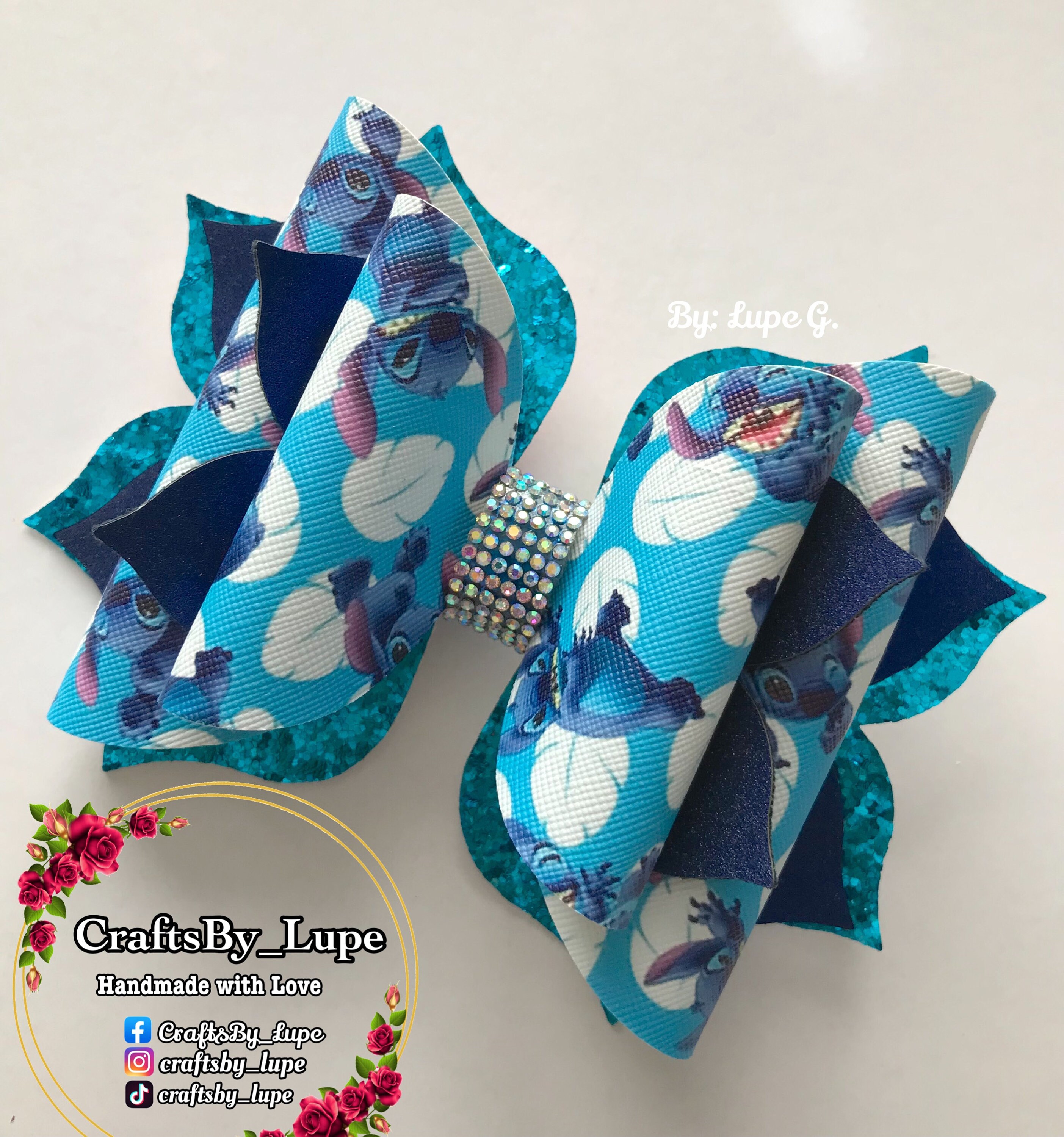 Stitch Hair Bows From Lilo & Stitch Movie, Lilo and Stitch Handmade ...