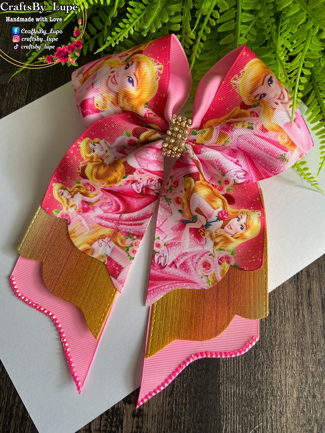 Handmade Hair Bow, Aurora Inspired Hair Bow, Princess Hair Bow. - Etsy