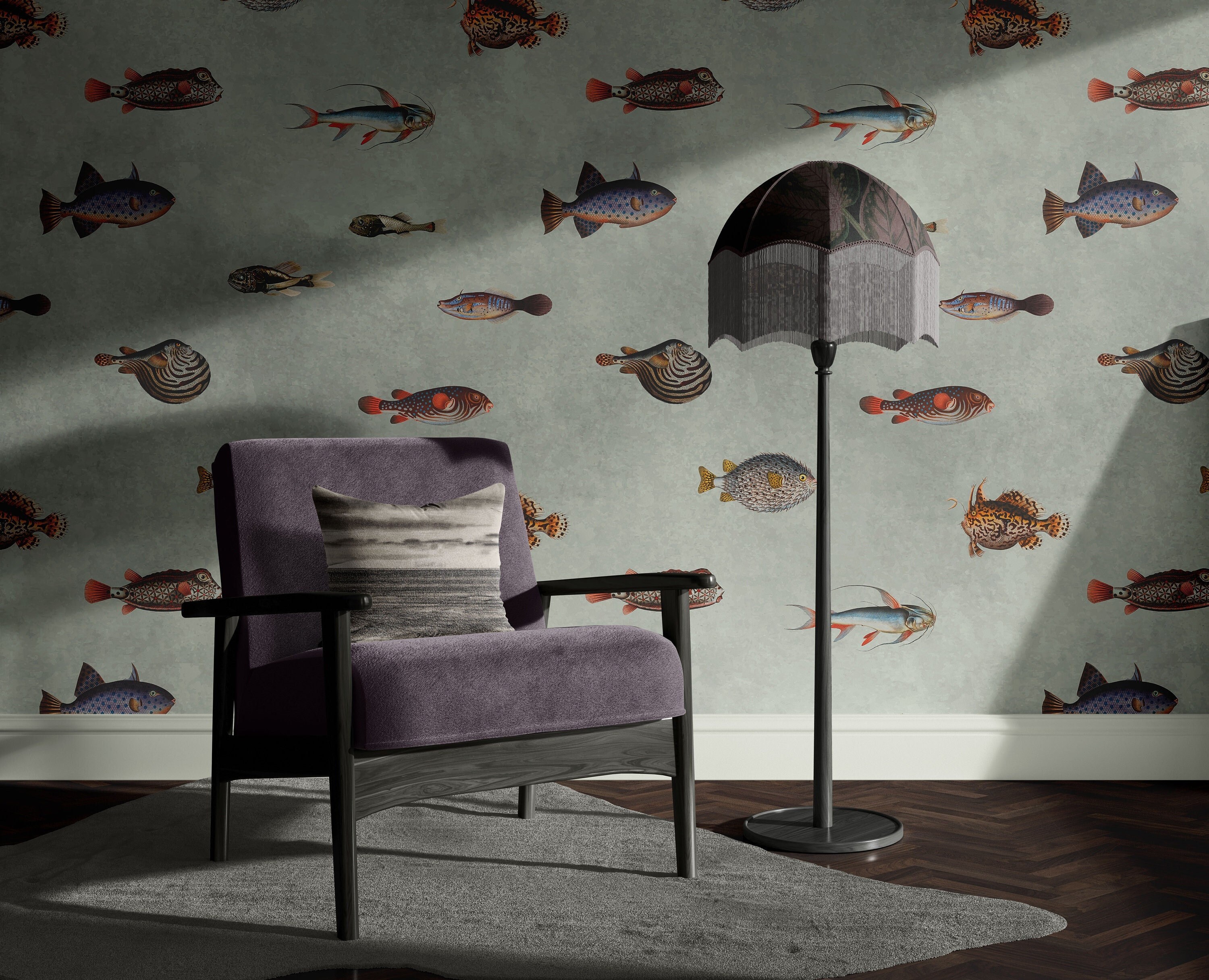 Tropical Fish Wallpaper. Underwater Wall Décor Nautical Wall - Etsy