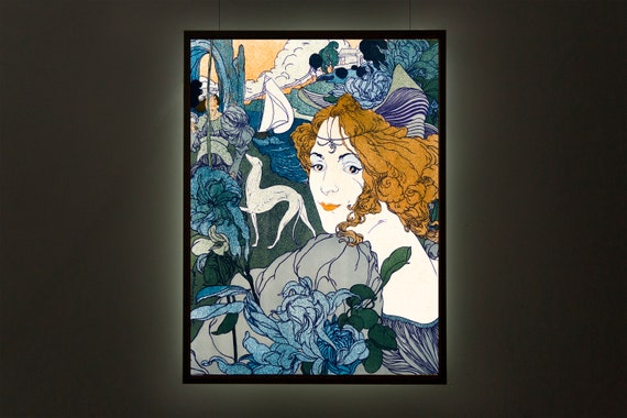 LED Light Box Frame. Glowing Art Prints. Famous Art Posters. - Etsy