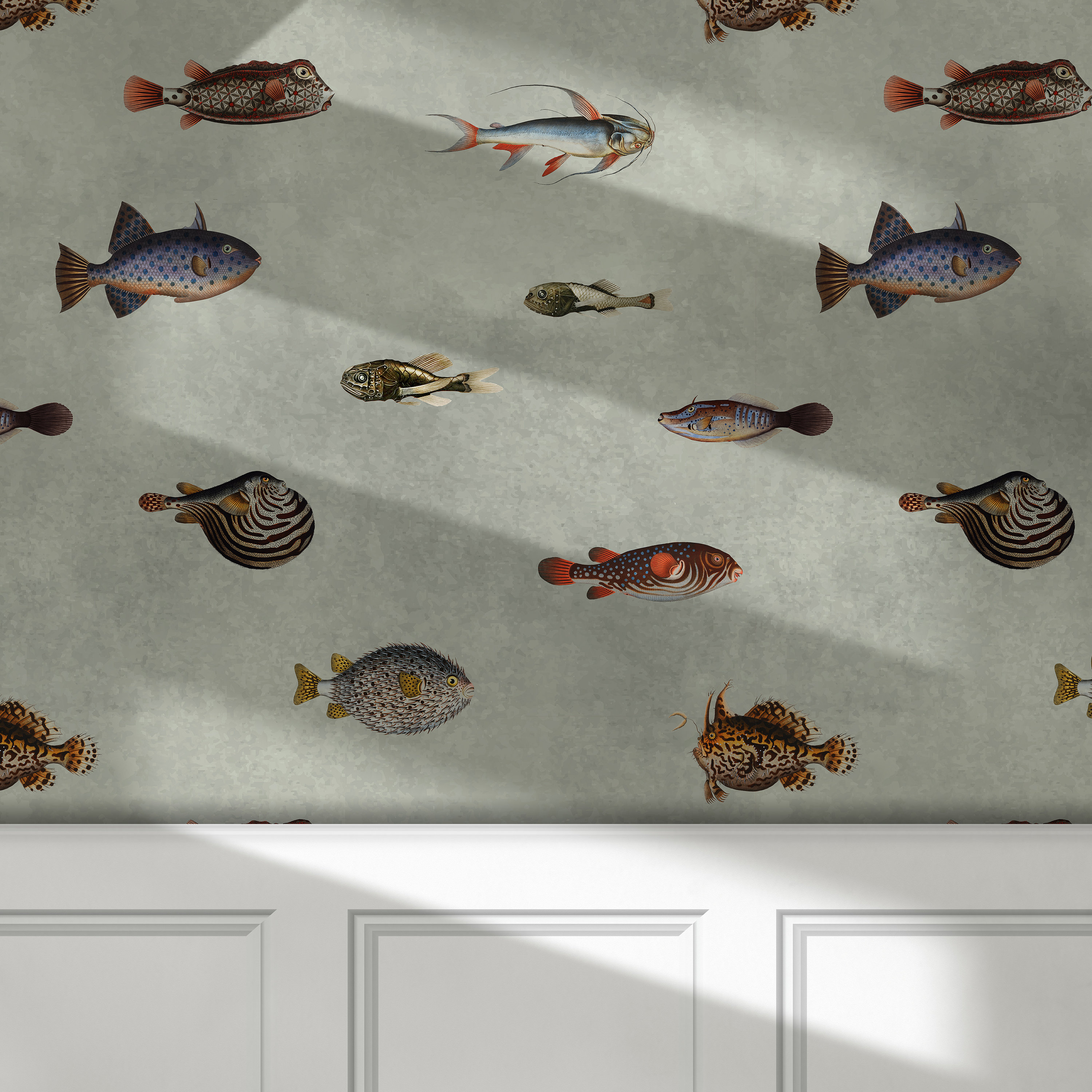 Tropical Fish Wallpaper. Underwater Wall Décor Nautical Wall - Etsy