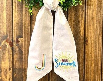 Chinoiserie Bow Topiary Wreath Sash - Etsy
