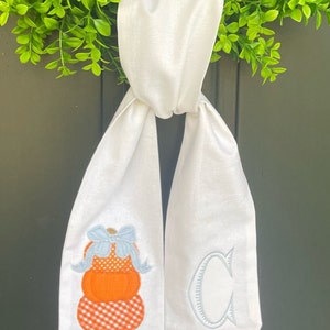 Stacked Pumpkin Trio Wreath Sash - Etsy