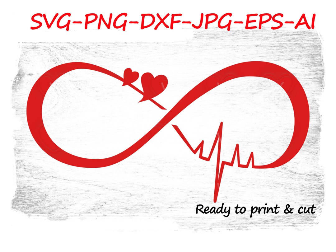 Hearts With Infinity Symbol SVG Infinity Symbol PNG File for - Etsy