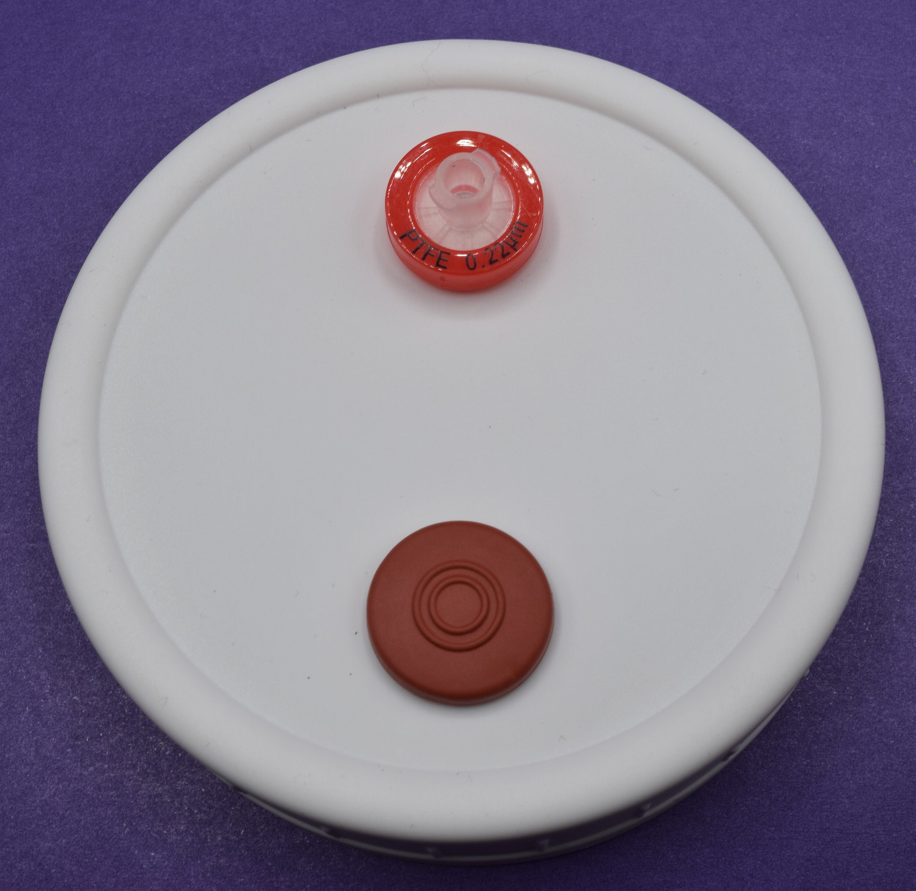 Liquid Culture Jar Lids wide-mouth Injection Port Sub-micron PTFE ...