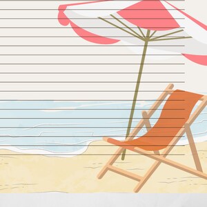 Printable Summer Letter Writing Paper Digital Download Lined & Unlined ...