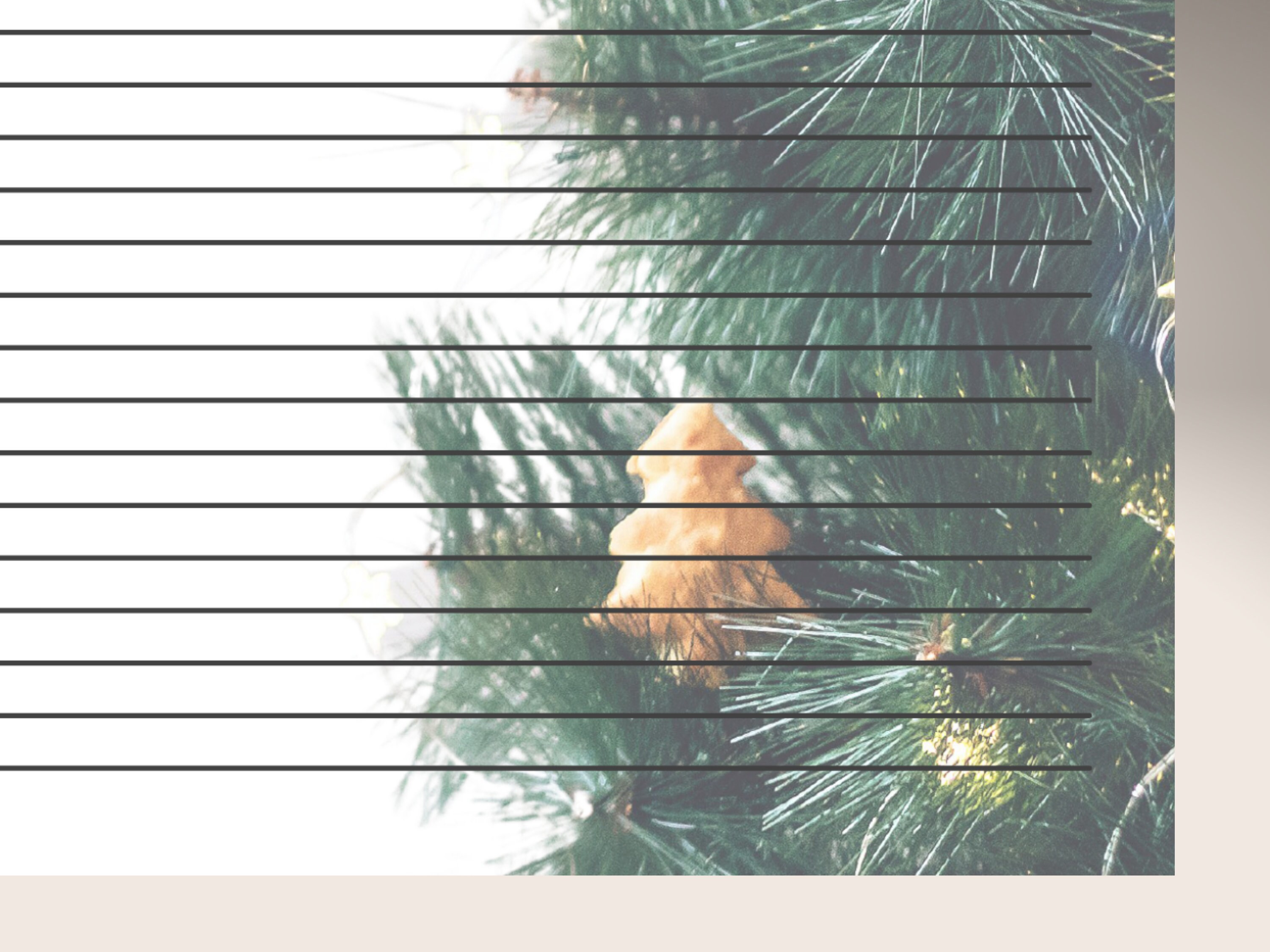 Printable Christmas Letter Writing Paper Digital Download Lined ...