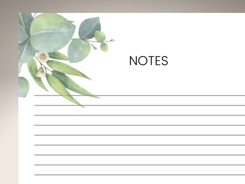 Printable Botanical Letter Writing Paper Digital Download - Etsy