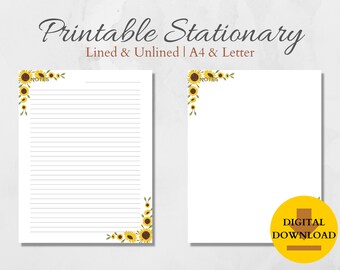 Printable Valentine's Day Letter Writing Paper Digital Download Lined ...