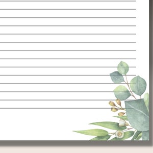 Printable Botanical Letter Writing Paper Digital Download - Etsy
