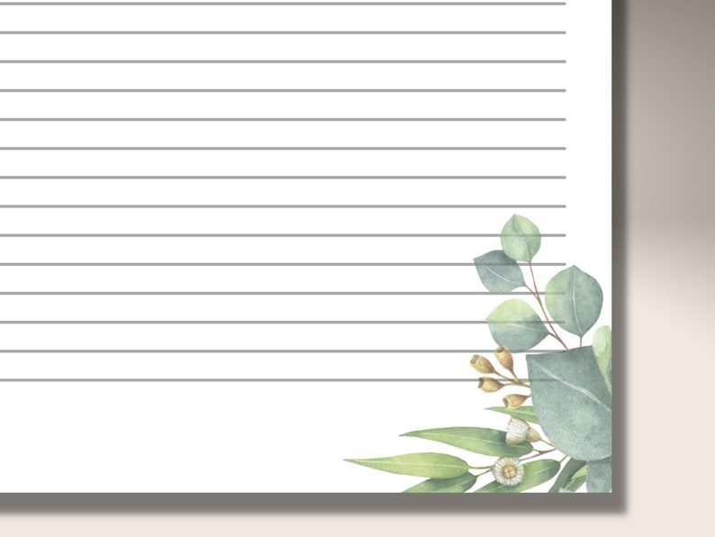 Printable Botanical Letter Writing Paper Digital Download - Etsy