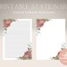 Printable Red Roses Letter Writing Paper Digital Download - Etsy