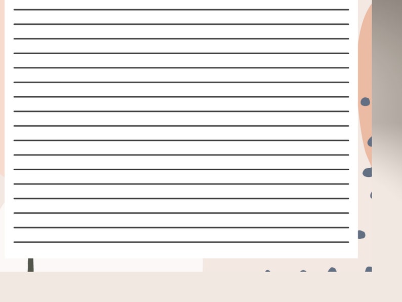 Printable Abstract Boho Letter Writing Paper Digital - Etsy