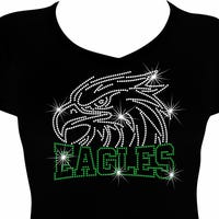 Eagles Scatter Rhinestone Template,svg Eagles Ss10 Rhinestone Template ...