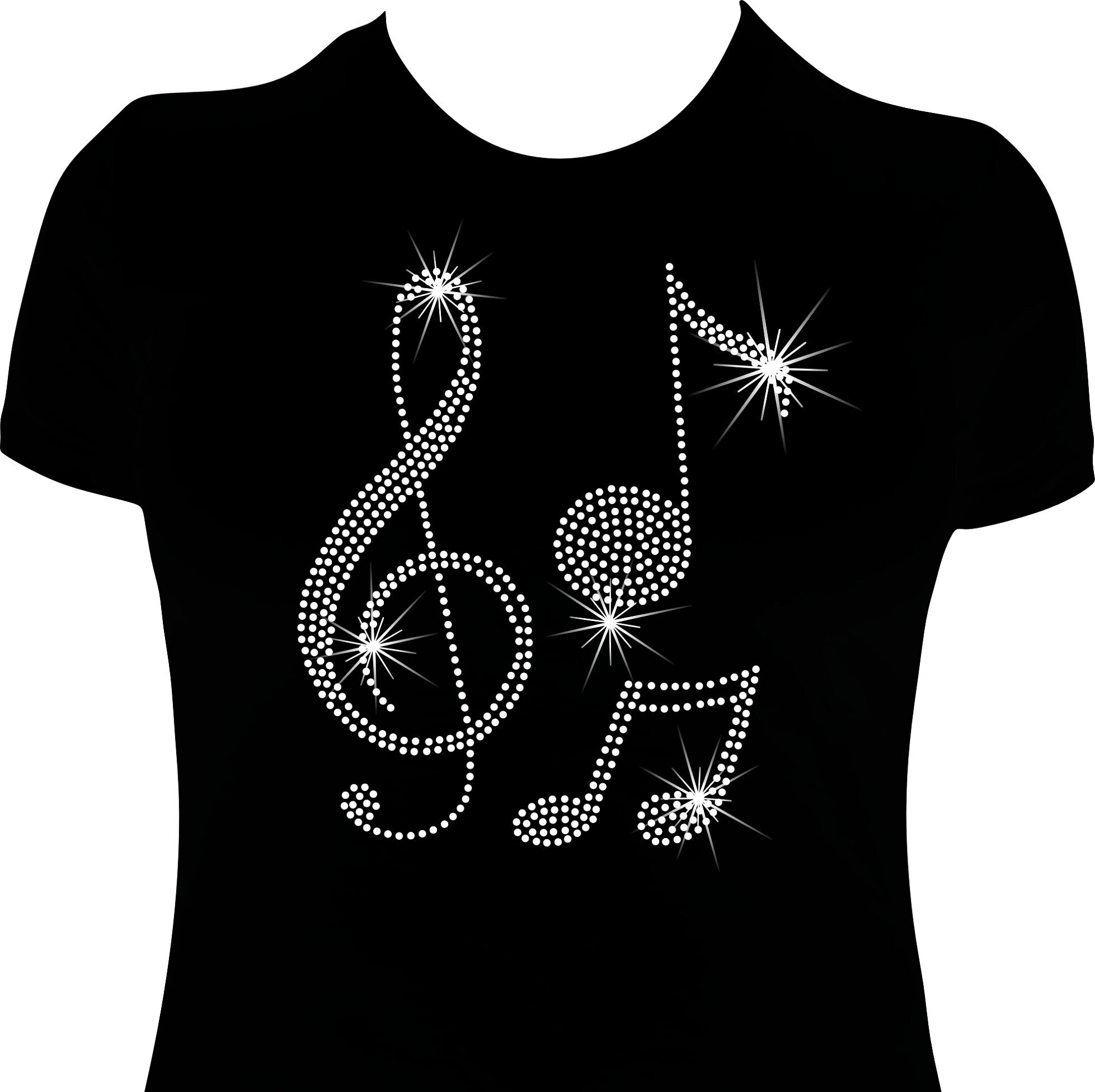 Music Notes Rhinestone Mega Bling - Etsy