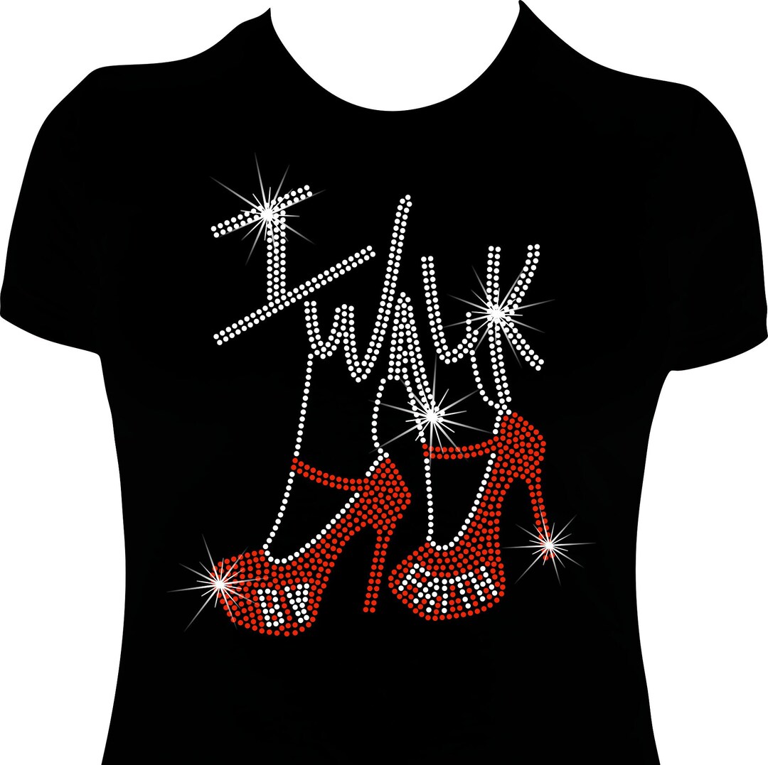Walk by Faith Rhinestone Mega Bling Shirt - Etsy