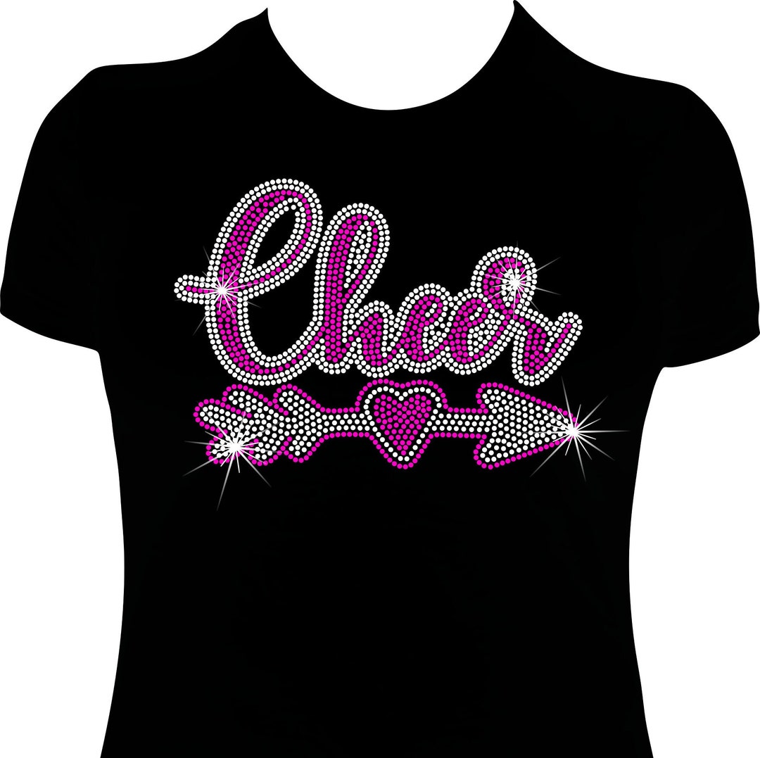 Cheer Rhinestone Mega Bling Shirt - Etsy