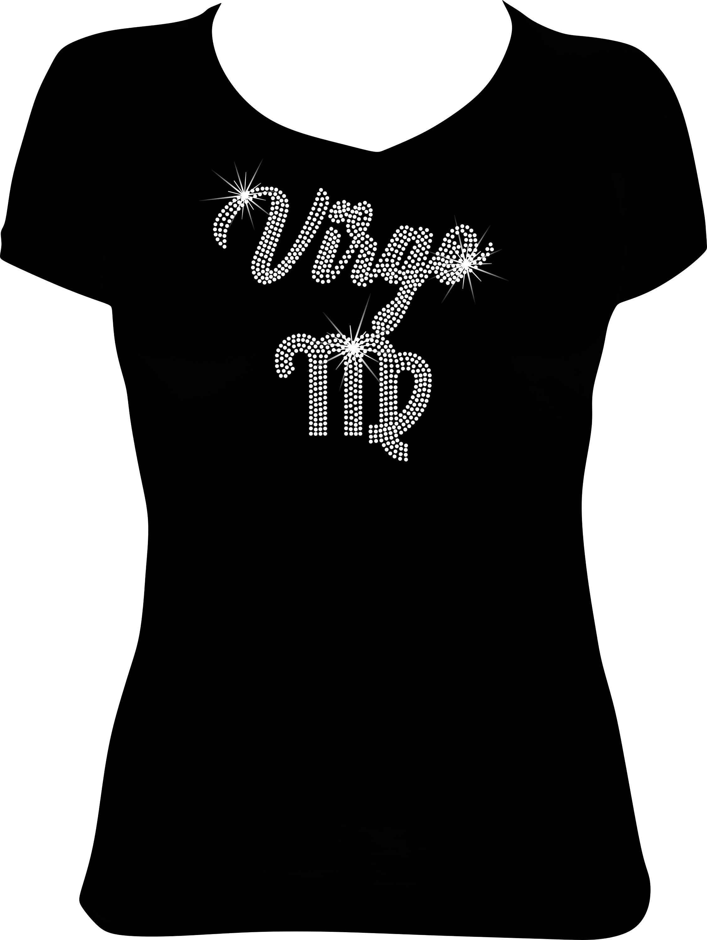 Zodiac Virgo Birthday Rhinestone Mega Bling Shirt - Etsy