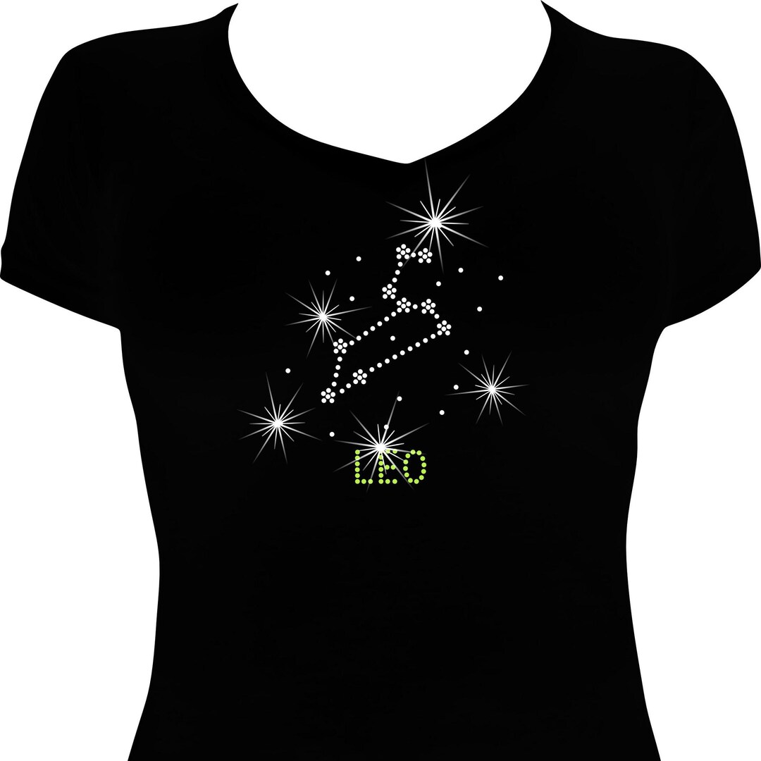 Zodiac Leo Constellations Birthday Rhinestone Mega Bling Shirt - Etsy