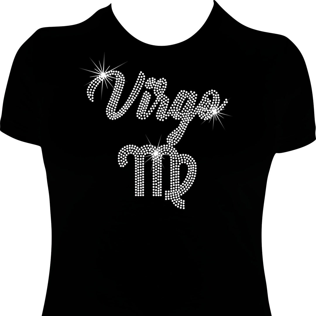 Zodiac Virgo Birthday Rhinestone Mega Bling Shirt - Etsy