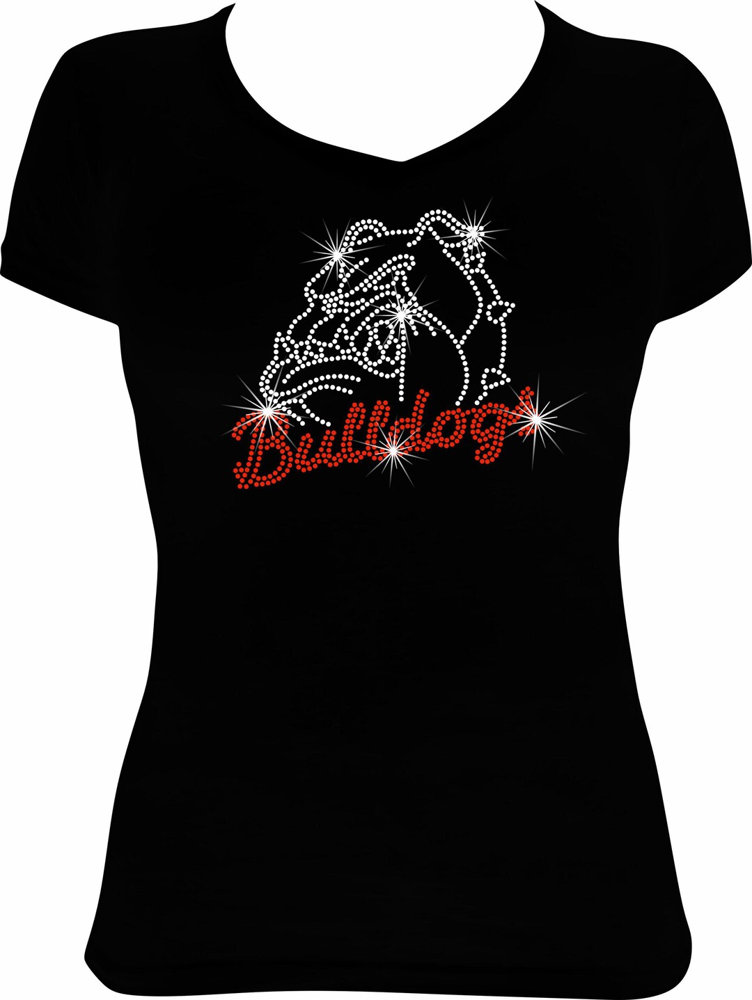 Bulldogs Rhinestone Mega Bling Shirt - Etsy