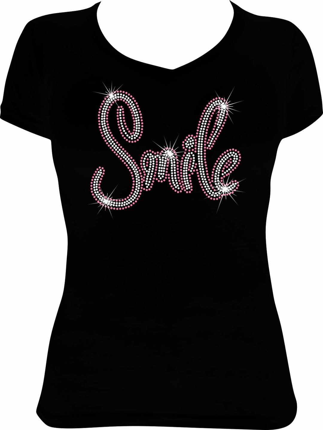 Smile Rhinestone Mega Bling Shirt - Etsy