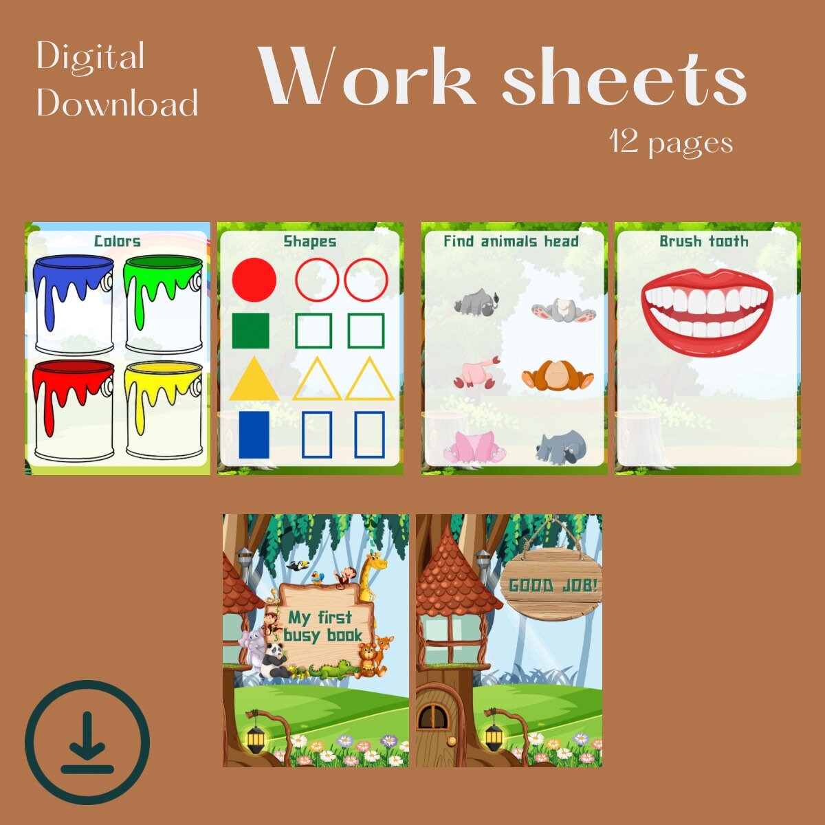 Busy Book Printable Busy Book for 2 Year Old Worksheet for - Etsy